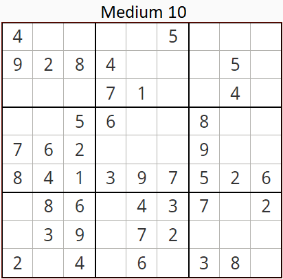1008 Sudoku Puzzles. Medium. (PDF) - SudokuStation