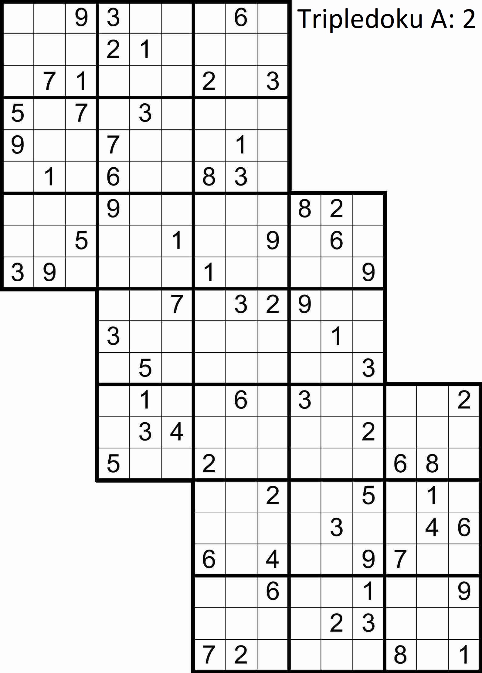 302 Large Print Sudoku Puzzles. 7 Variations. (PDF)