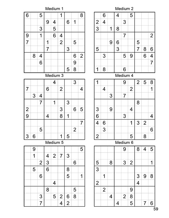 1002 Sudoku Puzzles. Easy, Medium, Hard. Vol. 1 (PDF)