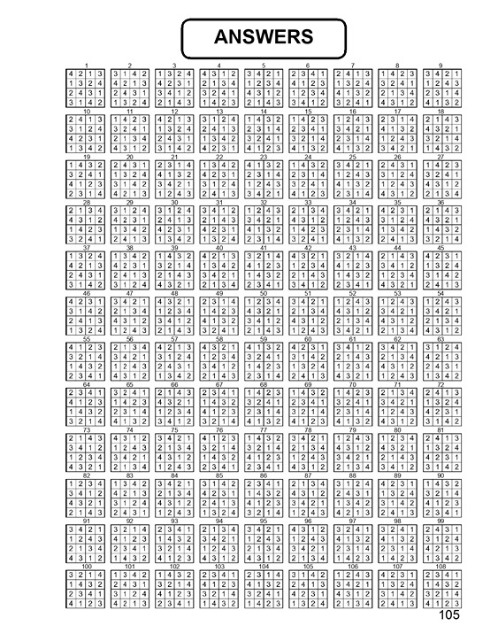 Sudoku Puzzles for Kids. 6 Variations. Easy to Hard. (PDF)