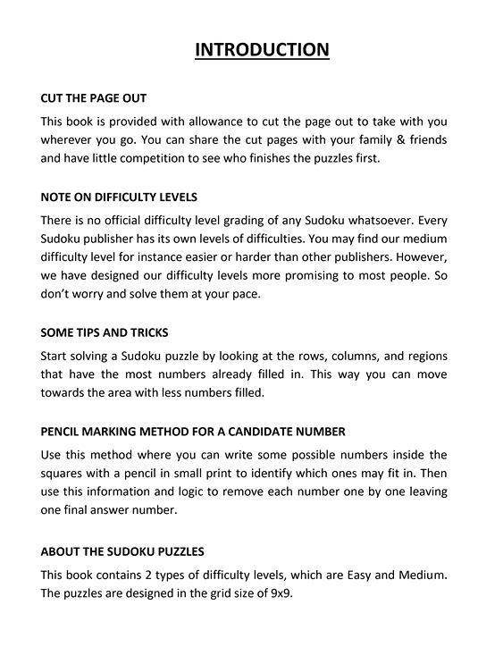 1002 Sudoku Puzzles. Easy & Medium. (PDF)