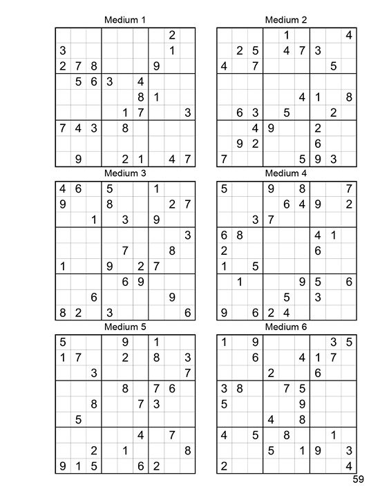 1002 Sudoku Puzzles. Easy, Medium, Hard. Vol. 2 (PDF)
