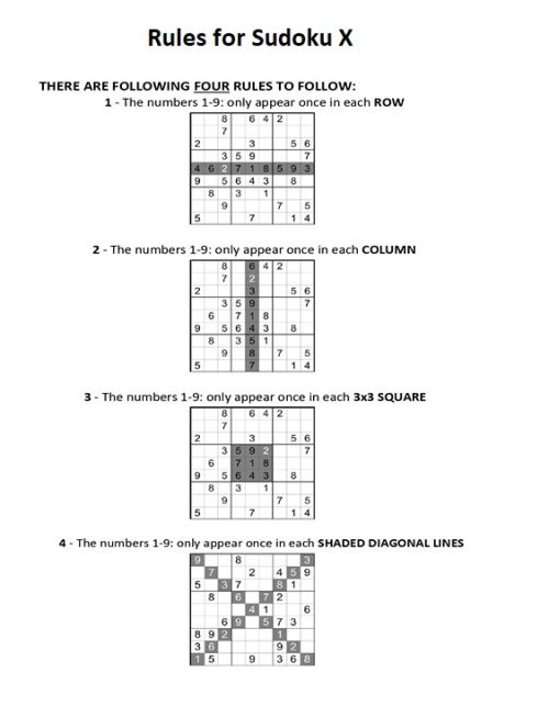 Sudoku X or Diagonal Sudoku: A Comprehensive Guide